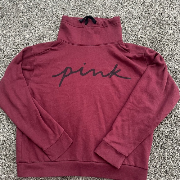 Victoria's Secret | Tops | Victorias Secret Pink Burgundy Hoodie | Poshmark